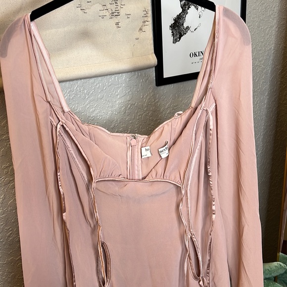 House of CB | Dresses | House Of Cb Ophelia Blush Cut Out Midi Dress ...